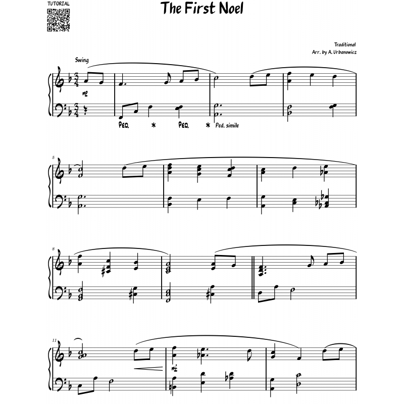 Christmas Jazz Piano Solo for Intermediate Pianists