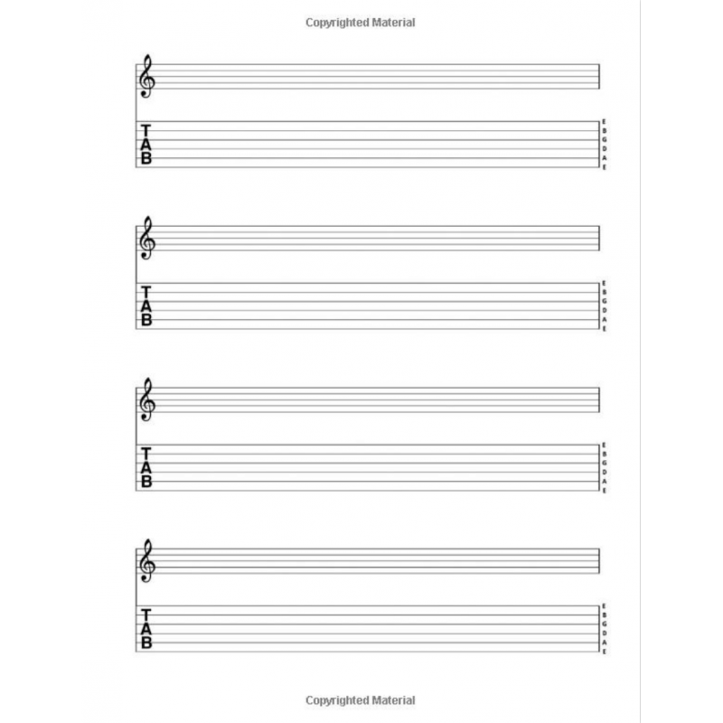 Music Paper Guitar Tab Manuscript Notebook for Guitarists