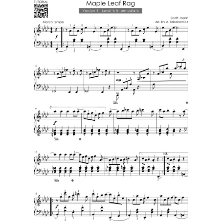 Maple Leaf Rag - Scott Joplin - 5 Versions from Beginner to Advanced